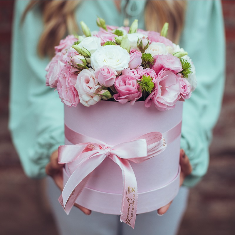 Box de Mini Rosas e Lisianthus - Floricultura Joinville